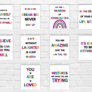 Inspirational Quotes Art Bundle | 10 Printables | Inspirational Wall ...