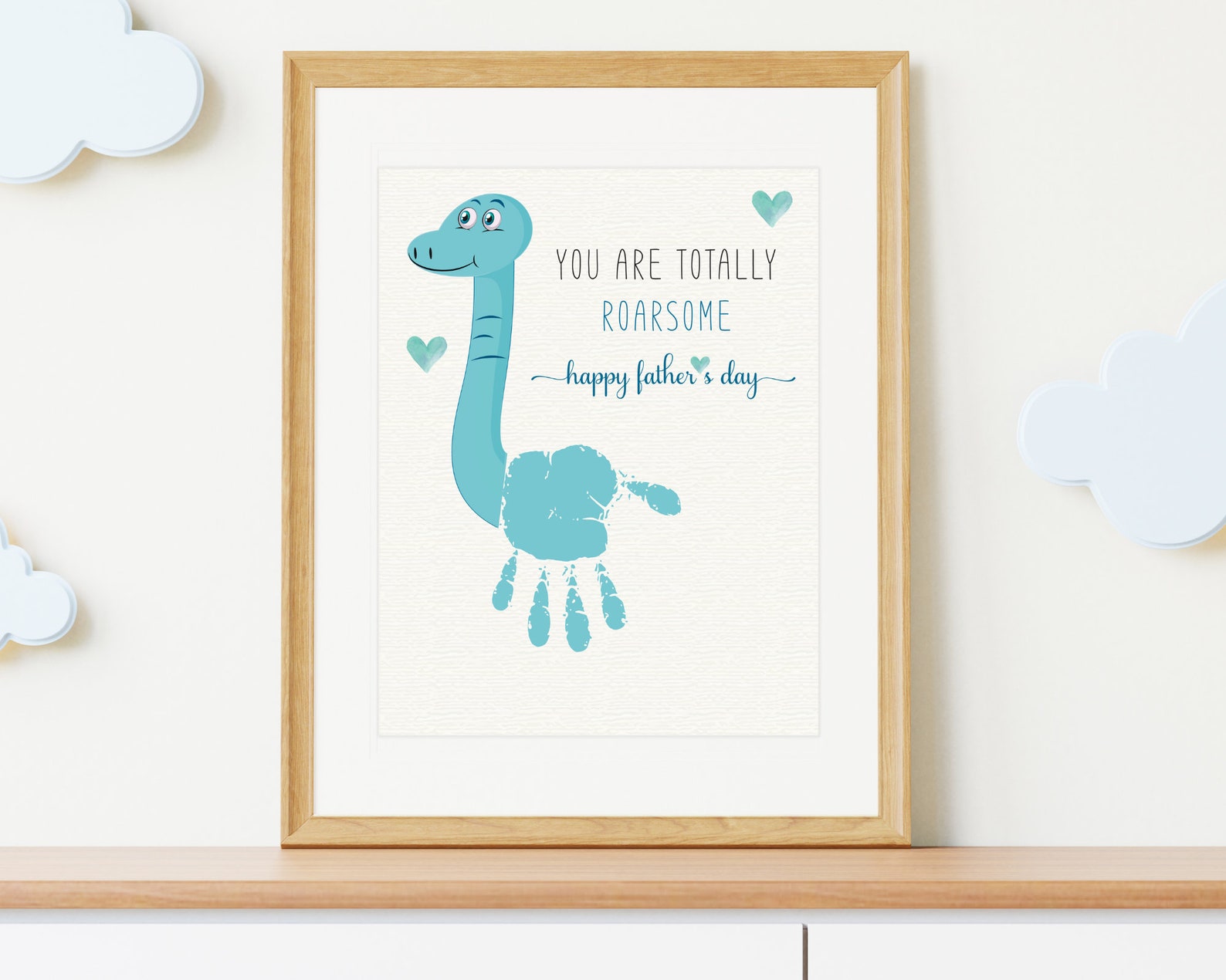Dinosaur Dad Handprint Art, Father's Day Handprint, Toddler Preschool ...