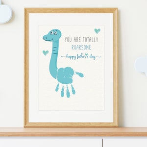 Dinosaur Dad Handprint Art, Father's Day Handprint, Toddler Preschool ...