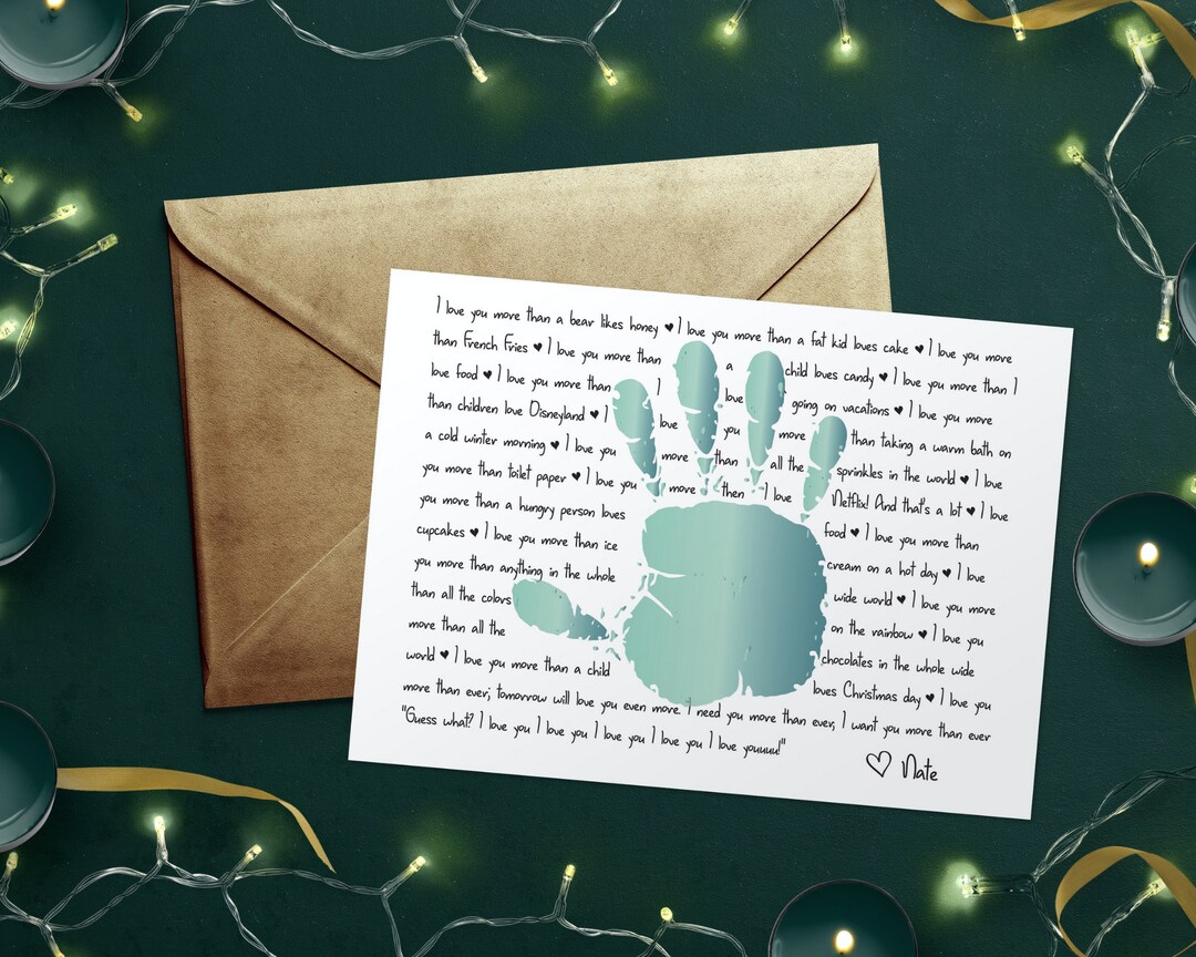 I Love You More Than Craft for Kids, Handprint Crafts, Printable ...