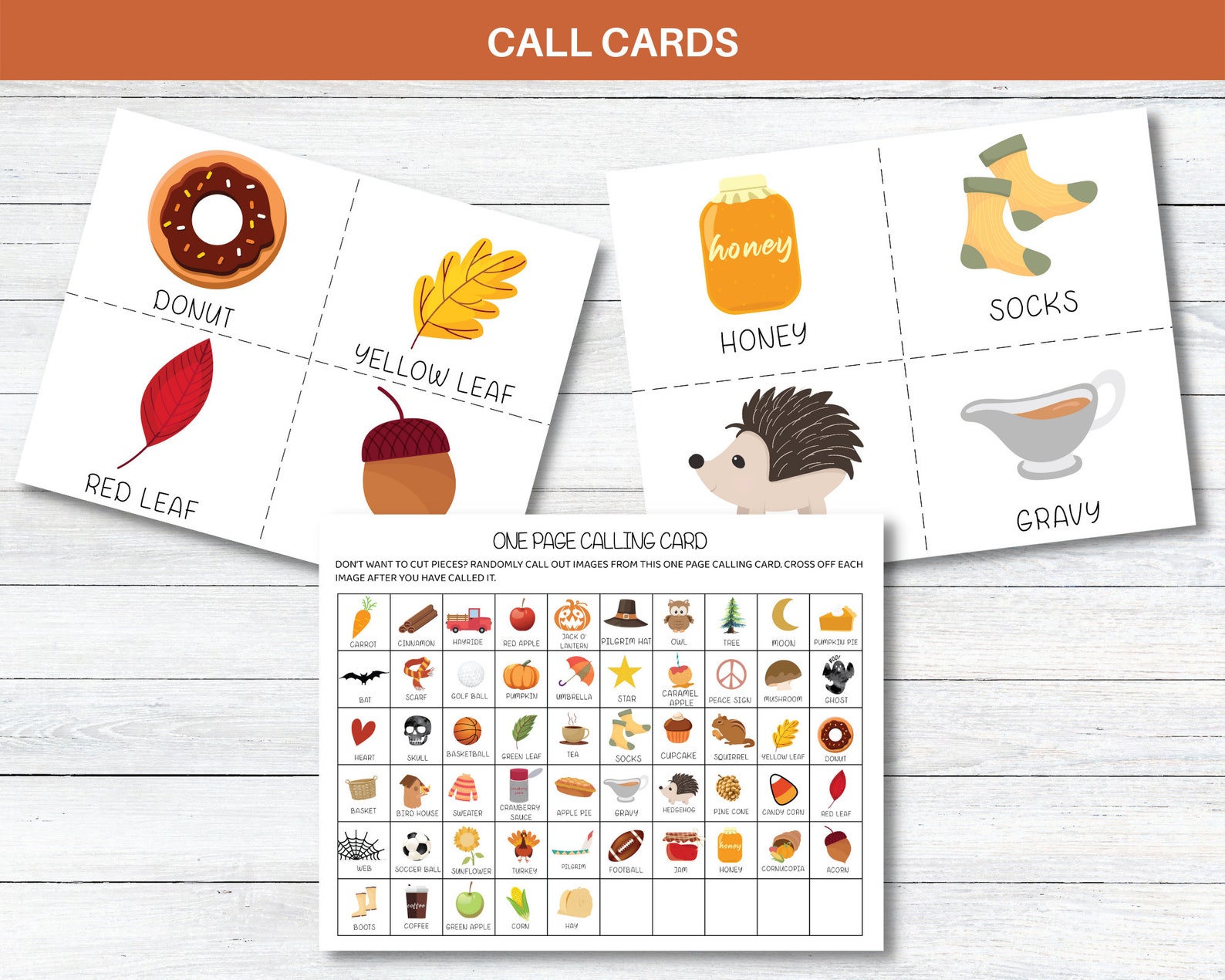 Family Fun Fall Bingo Printable, Seasonal Game for Kids and Adults ...