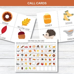 Family Fun Fall Bingo Printable, Seasonal Game for Kids and Adults ...