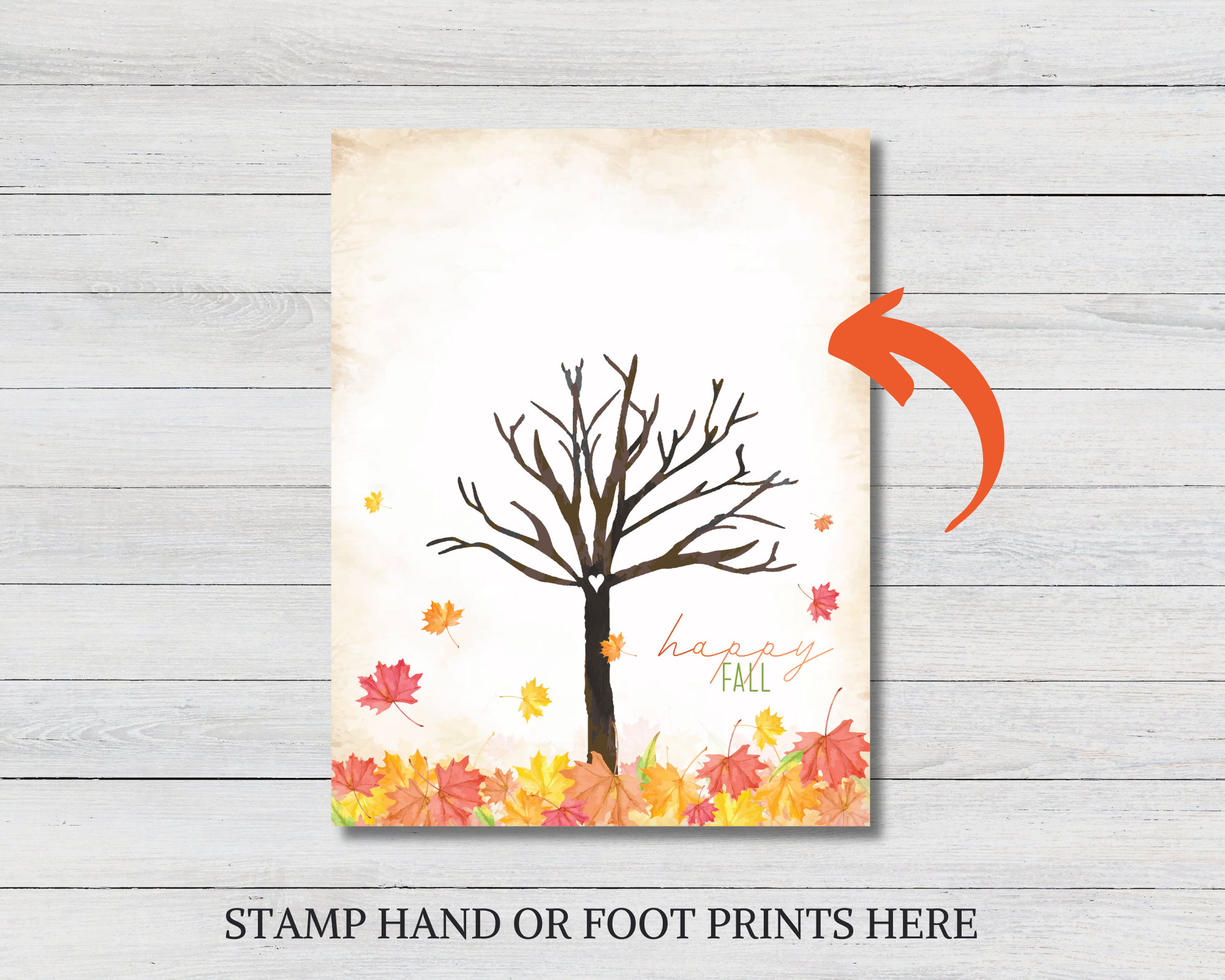Happy Fall Leaves Handprint Art, Baby Toddler Kid Art Craft, DIY Fall ...