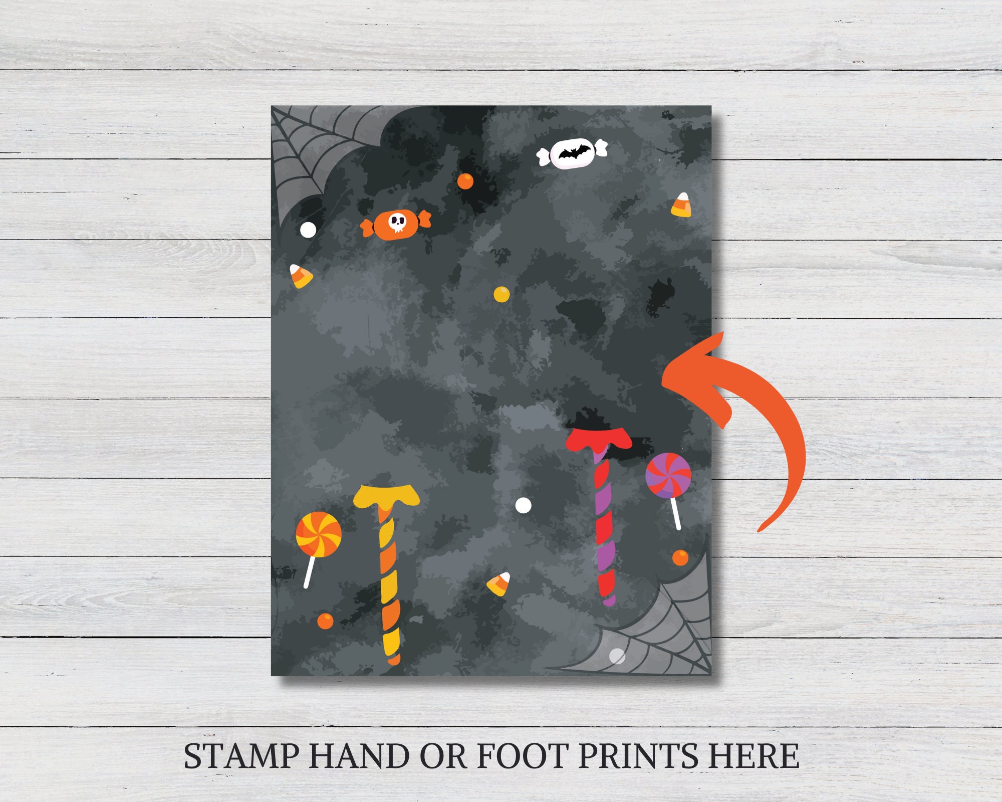 Halloween Candy Handprint Art Baby Toddler Kid Art Craft DIY - Etsy