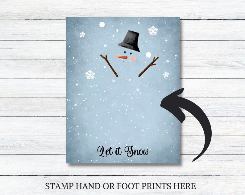 Set of 6 Christmas Handprint Art Bundle, DIY Kids Craft, Christmas ...