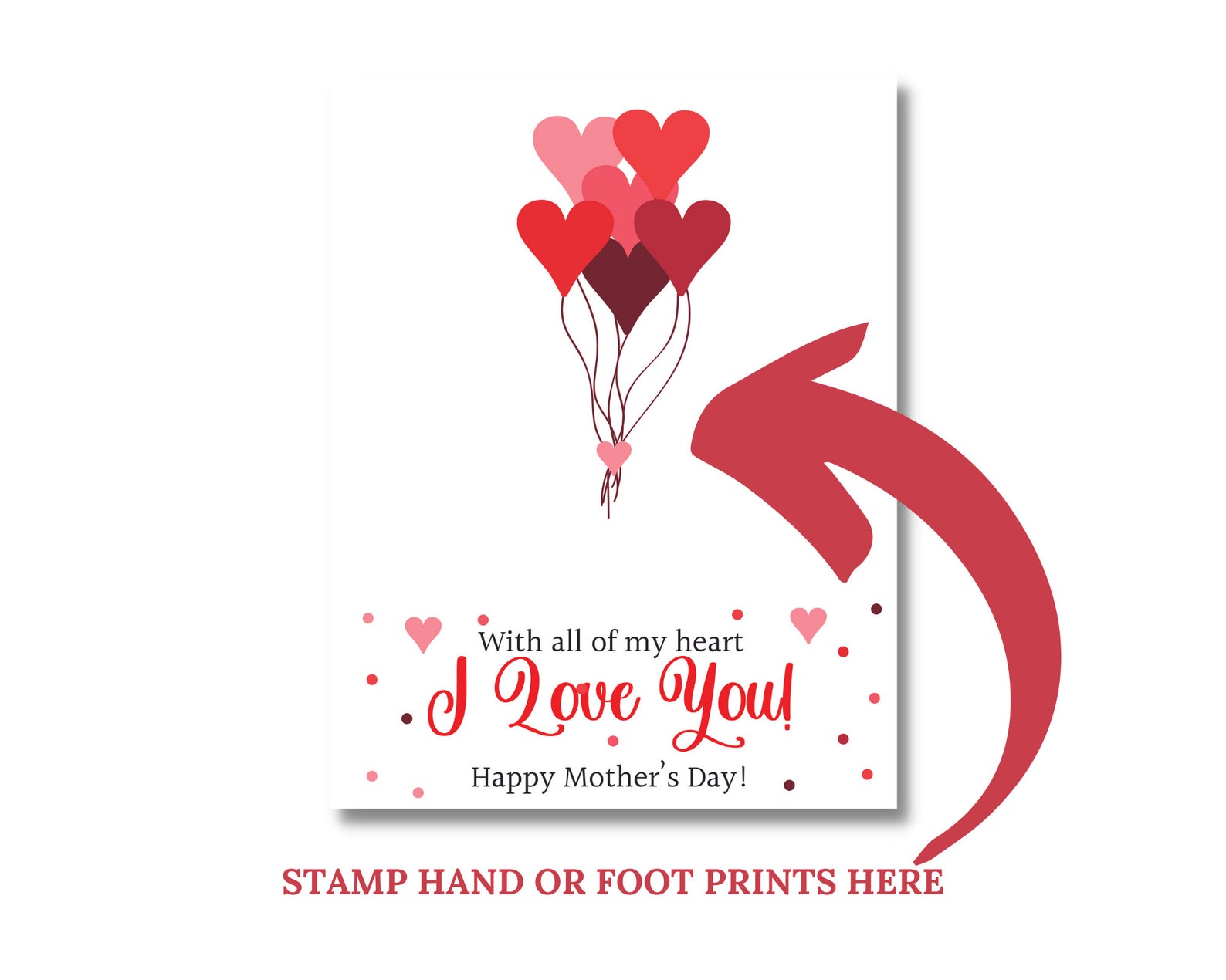With All of My Heart I Love You Handprint Footprints Craft Activity ...