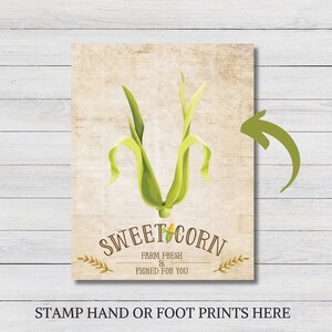 Sweet Corn Farm Fall Footprint Art, Baby Toddler Kid Art Craft, DIY ...