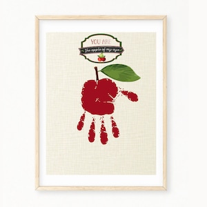 You Are the Apple of My Eye Handprint Art, Baby Toddler Kid Art Craft ...