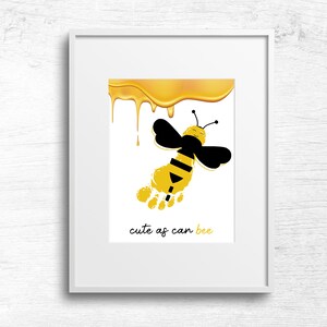 Cute as Can Bee Handprint, DIY Kid Activity Card, Crafts for Kids, DIY ...