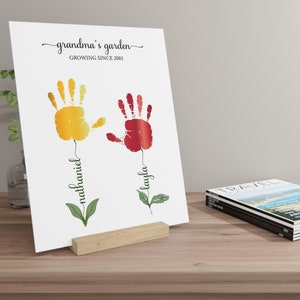 Custom Mothers Day Handprint Craft, Flower Handprint, Baby Toddler Kids ...