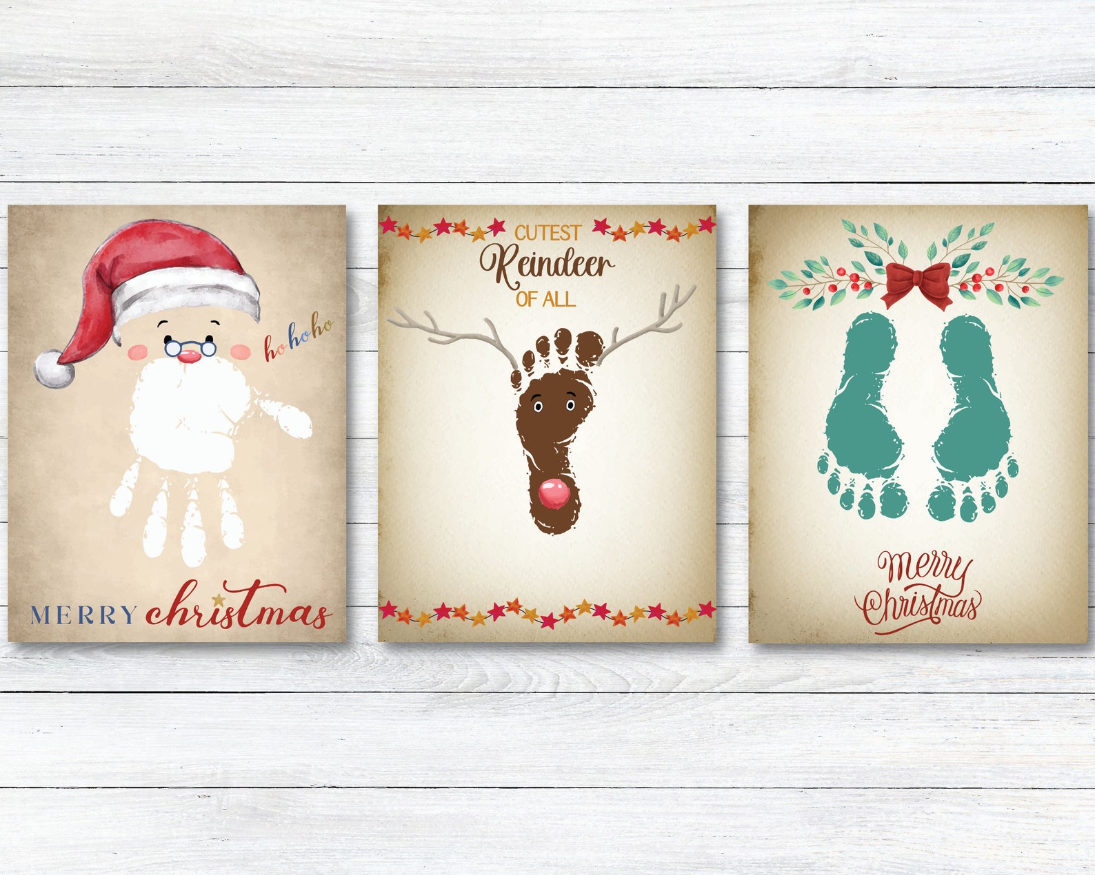 Christmas Handprint Art Bundle DIY Kids Craft Christmas - Etsy