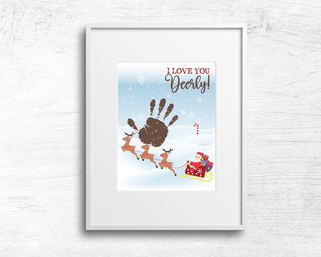 Christmas Reindeer Handprint Footprint, Baby Toddler Kids Art Crafts ...