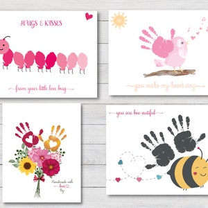 Set of 4 Mother's Day Bundle Handprints, Baby Toddler Kids Art Crafts ...