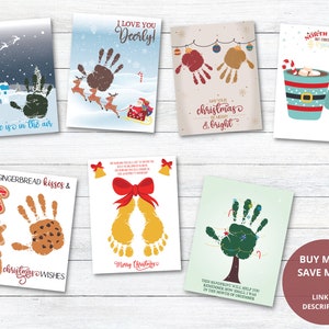 Christmas Reindeer Handprint Footprint, Baby Toddler Kids Art Crafts ...