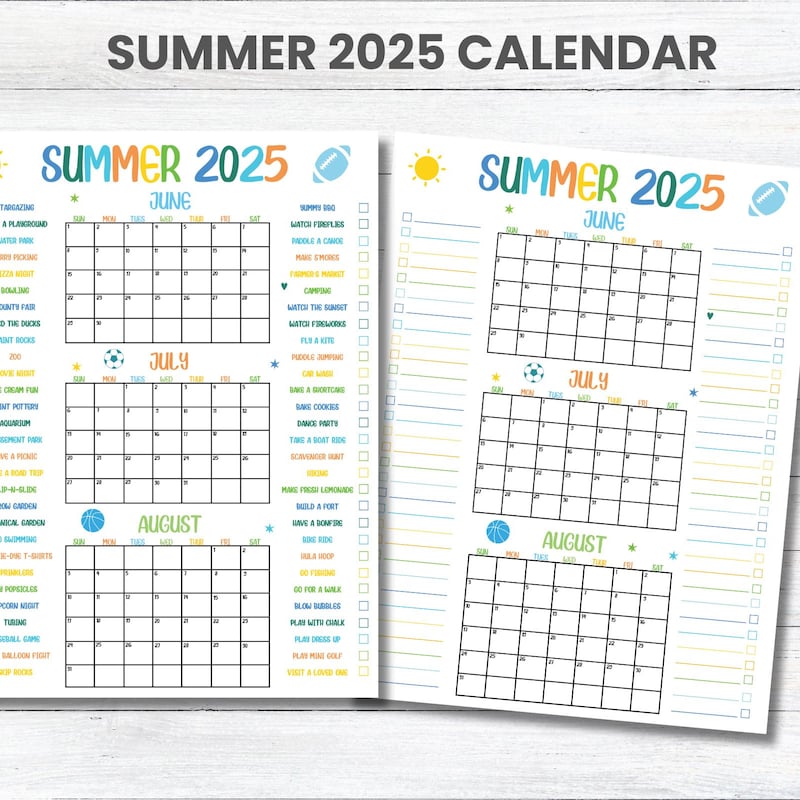 Summer 2024 Calendar - Etsy