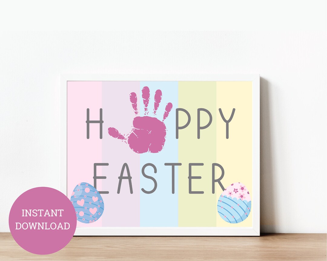 Happy Easter Card, Happy Easter Crafts for Kids, Baby Toddler Kids Art ...