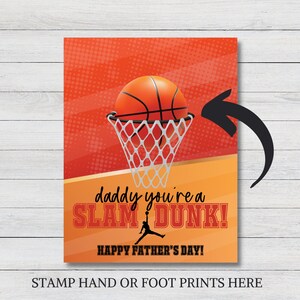 Basbetball Dad Handprint Art, Father's Day Handprint, Toddler Preschool ...