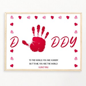 Set of 4 Mommy Daddy Grandma Grandpa Love Handprint Art Bundle, DIY ...