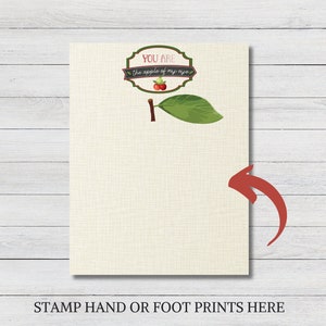 You Are the Apple of My Eye Handprint Art, Baby Toddler Kid Art Craft ...
