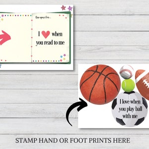 Father's Day Book Bundle Handprints + All About Dad Print, Baby Toddler ...