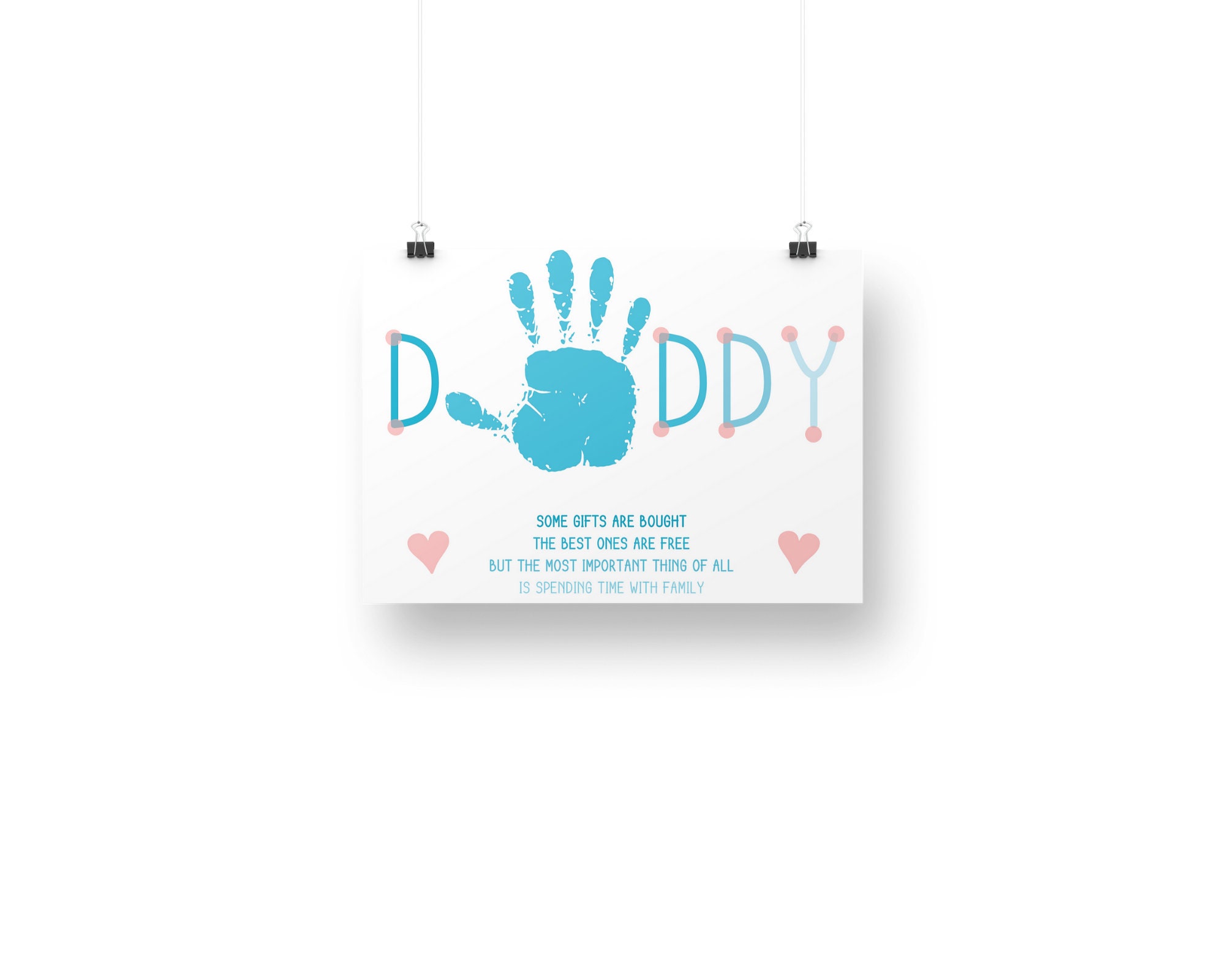 Daddy Dad Handprint Footprints Baby Toddler Kids Art Crafts - Etsy