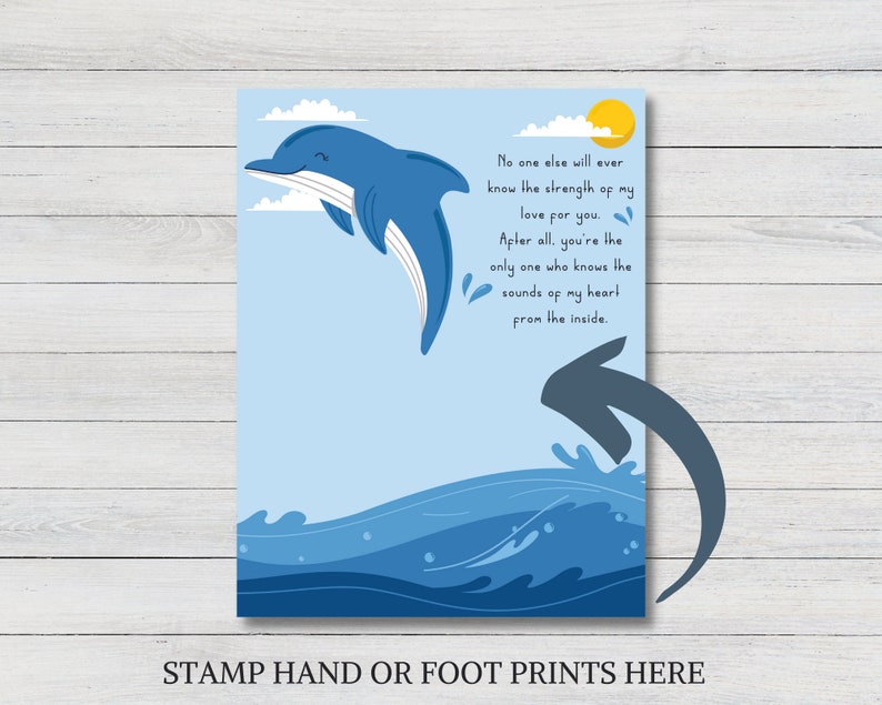 Summer Dolphin Handprint Art DIY Kids Crafts Dolphin - Etsy