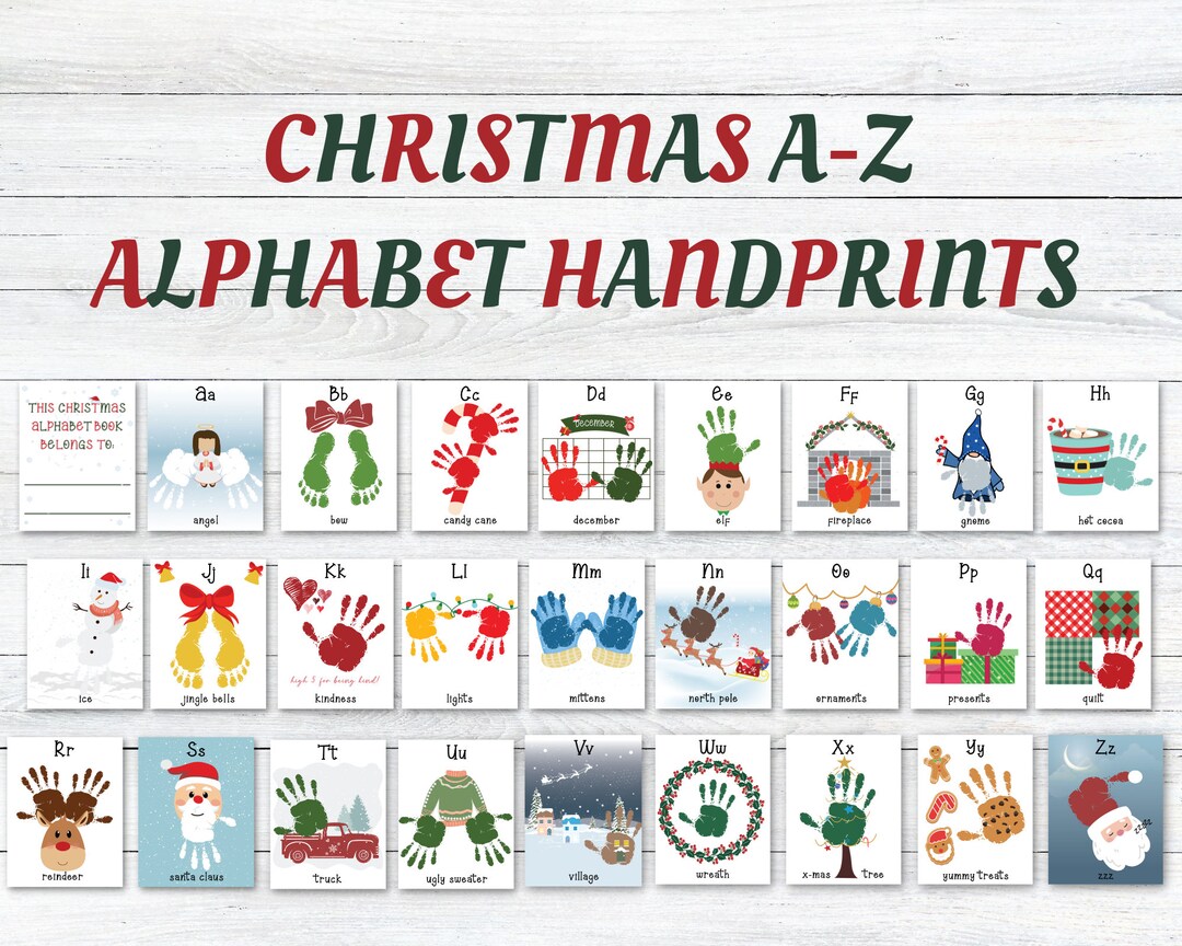 Christmas Handprints, Kids Crafts, Footprints Printables, DIY Christmas ...