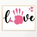 Love Watercolor Hearts Handprint Art Baby Toddler Kids Art - Etsy