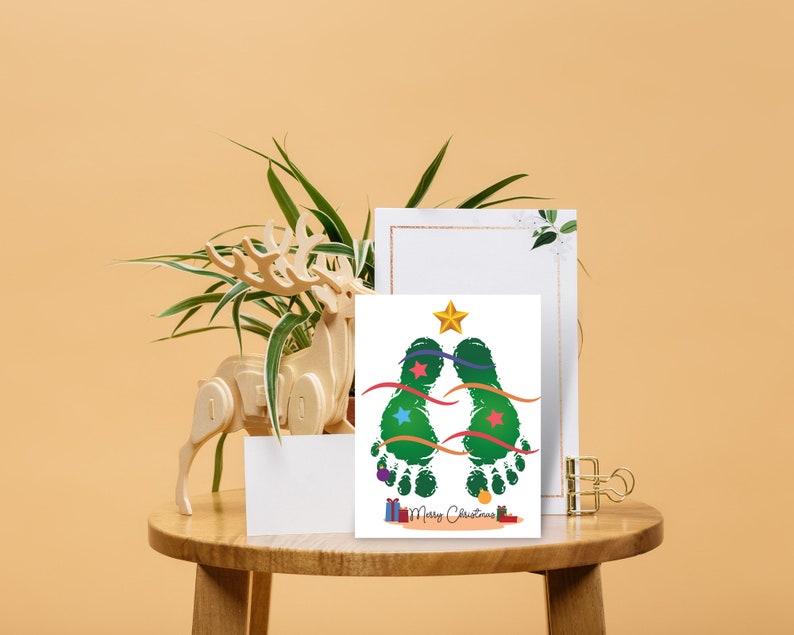 Christmas Handprint Footprint Craft Bundle Printable - Etsy