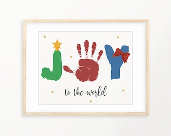 Christmas Handprint Footprint Craft Bundle Printable - Etsy