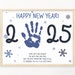 2025 New Year Handprints, Baby Toddler Kids Art Crafts, First Year ...