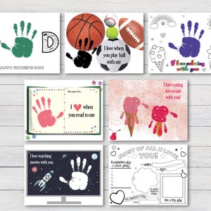 Father's Day Book Bundle Handprints + All About Dad Print, Baby Toddler ...