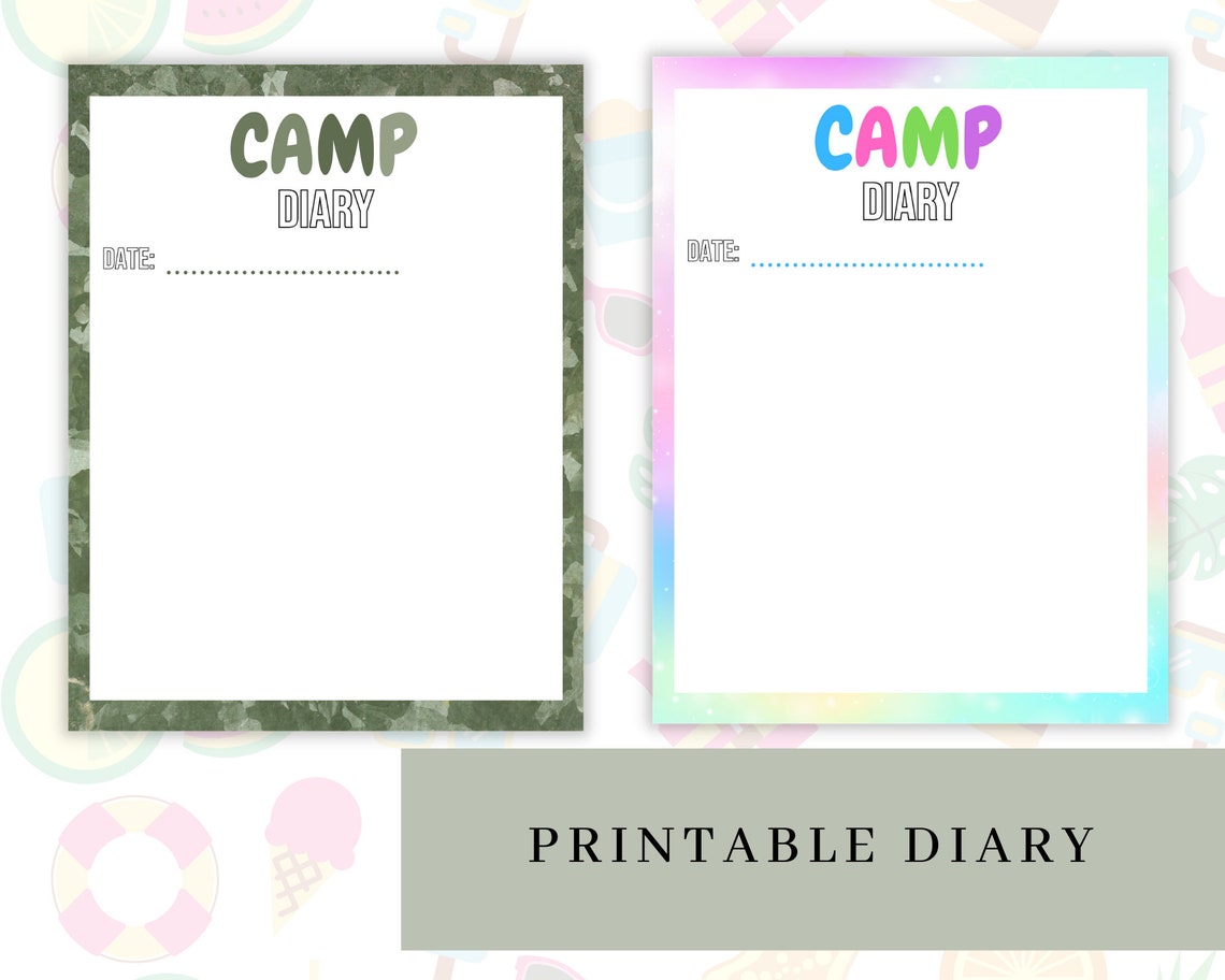 Girls Boys Printable Letters From Camp Summer Camp | Etsy