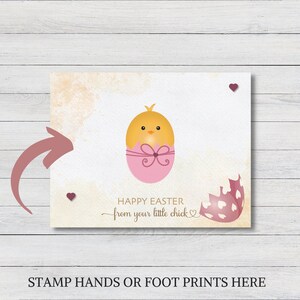 Happy Easter From Your Little Chick Handprint Craft, Baby Toddler Kids ...