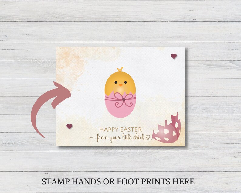 Happy Easter From Your Little Chick Handprint Craft, Baby Toddler Kids ...