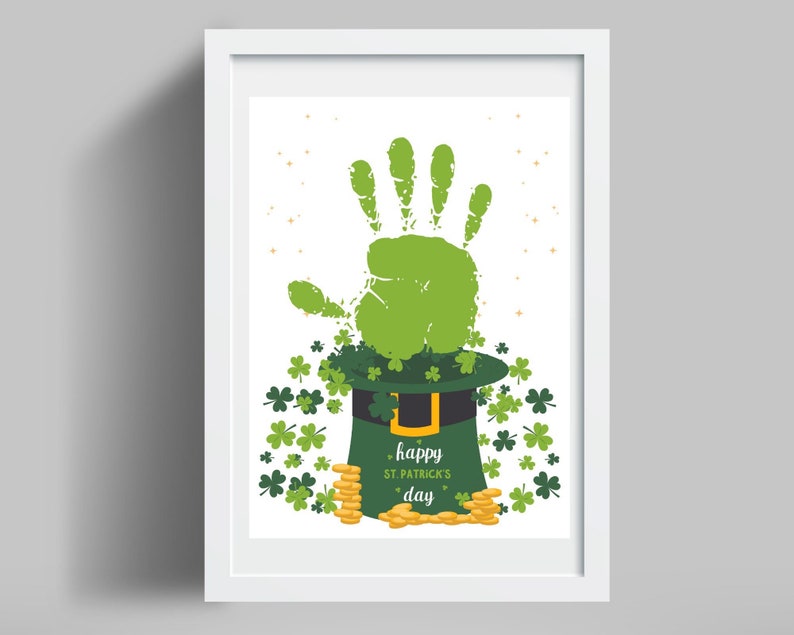 Set of 4 St Patrick's Day Bundle Handprints Footprints, Baby Toddler ...