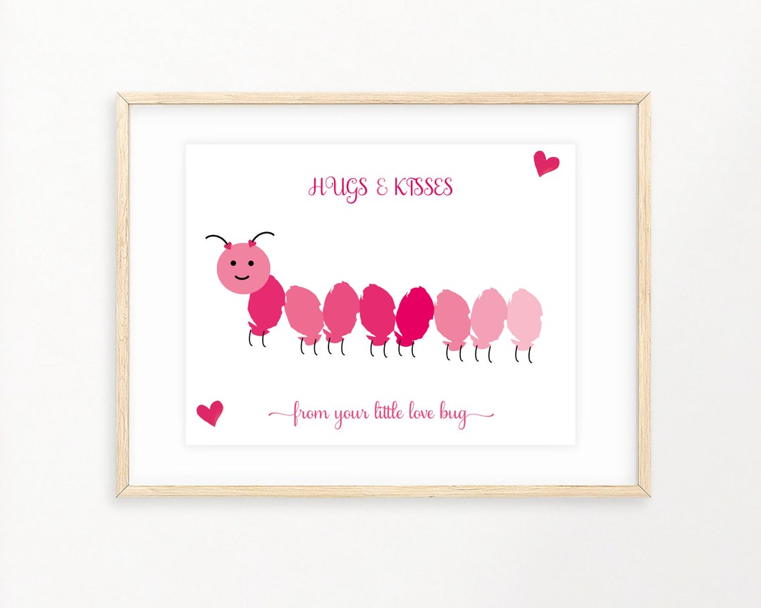 Hugs & Kisses From Your Little Love Bug Mother's Day Handprint Craft ...