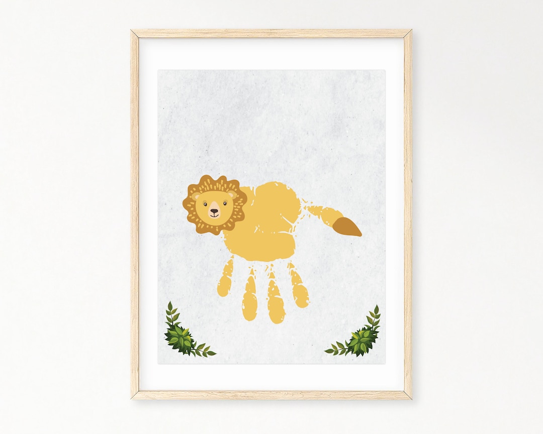Lion Handprint Art, Lion Classroom Craft, Handprint Craft, Valentine's ...
