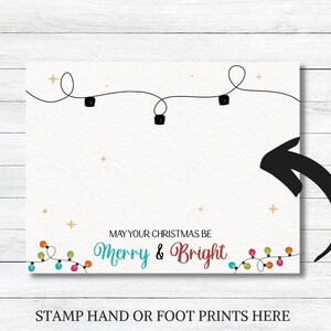 Christmas Handprint Art, DIY Kids Craft, Christmas Lights Handprint ...