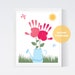 Flower Spring Hand Print Art, DIY Printable, Toddler Activity, Toddler ...
