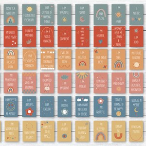 60 Positive Affirmation Cards for Kids, Motivational Cards Bundle ...