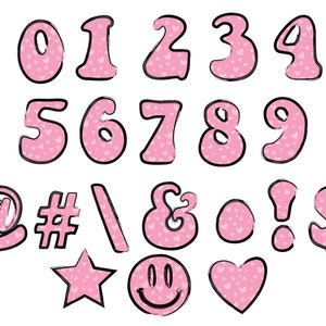 Pink Hearts PNG Letters, Printable PNG Abc's, Girls Png Letters ...