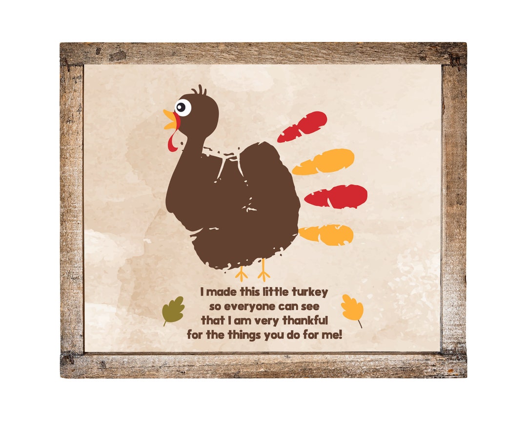 Thanksgiving Handprint Art, DIY Kids Crafts, Turkey Handprint Keepsake ...