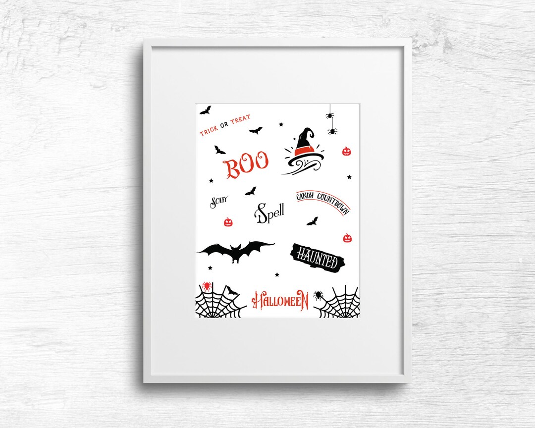 Halloween Printable Poster, Halloween Art Print, Halloween Wall Art ...