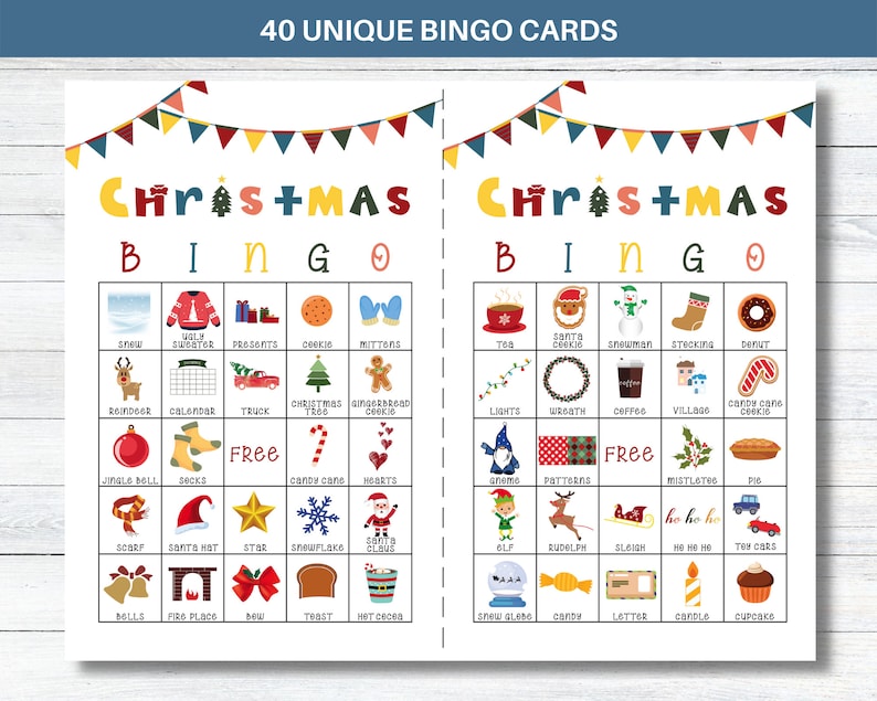 Printable Christmas Games Christmas BINGO Christmas Party - Etsy