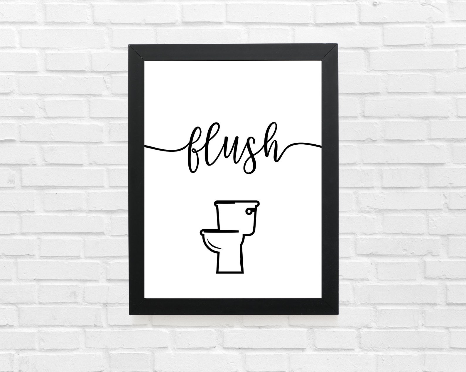 Wash Brush Floss Flush Bathroom Signs Bathroom Decor - Etsy