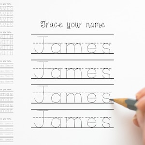 Six Page Name Trace Worksheet Bundle | First Name | Last Name | Digital ...