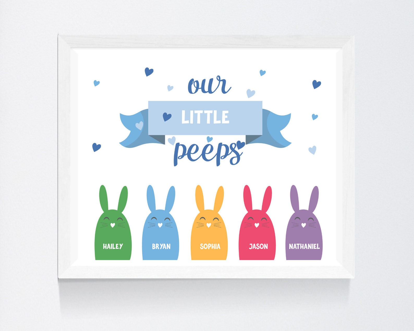 Custom Easter Peeps Sign, Personalized Easter Gift, Custom Easter Gift ...