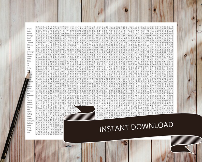 Thanksgiving Super Hard Word Find Game | Fall Game | Thanksgiving Word ...