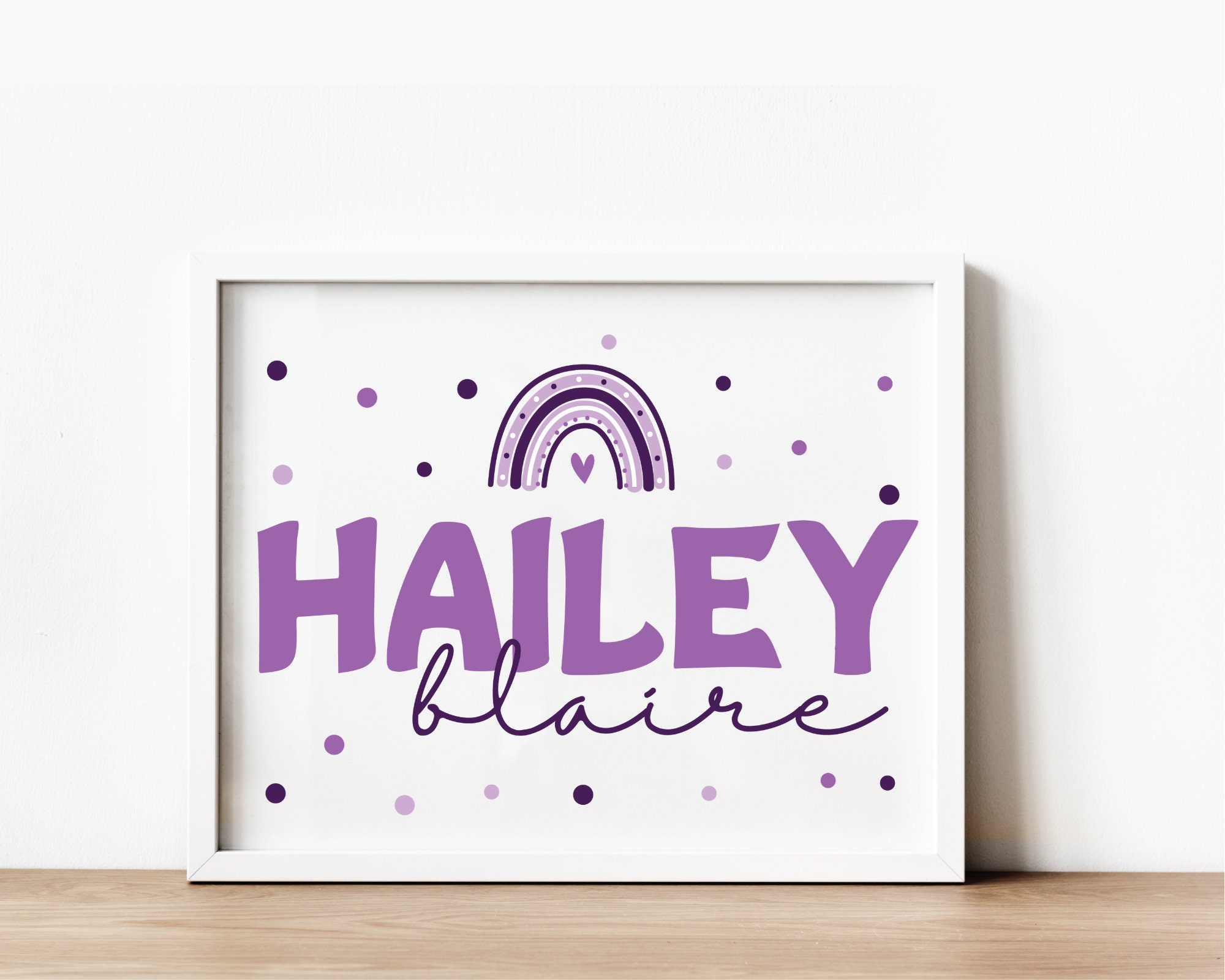 Rainbow Name Printable Custom Name Personalize Design - Etsy